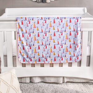 Top Tots Deluxe Minky Baby Blanket - Seahorse, Starfish and Jellyfish, 40 x 29 Inch Mint