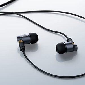 Technics Premium in- Ear Monitors IEM, High-Fidelity Wired in-Ear Earbuds Earphones with Innovative 10mm Driver for Ultra-Low Distortion - EAH-TZ700, Black/Gold