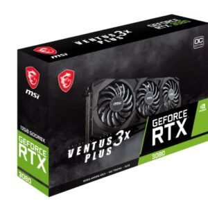 MSI Gaming GeForce RTX 3080 LHR 12GB GDRR6X 384-Bit HDMI/DP Nvlink Torx Fan 3 Ampere Architecture OC Graphics Card (RTX 3080 Ventus 3X Plus 12G OC LHR)