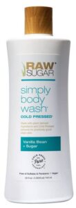 raw sugar cold pressed simply body wash vanilla bean and sugar. 25 fl oz