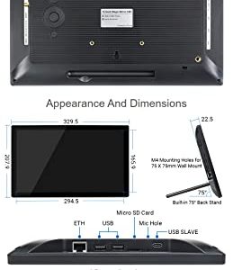 Waveshare 13.3inch Magic Mirror Mini-Computer Powered by Raspberry Pi CM4 13.3inch HD Touch Screen with USB/ETH Ports NOT Include CM4