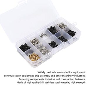 Metal Screws Assortment, Various Specifications High Strength Standard Size Mounting Screw Kit 165PCS with Plastic Case for Office Devices