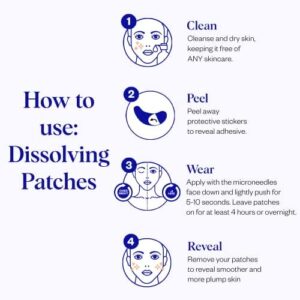 Wrinkles Schminkles Self-Dissolving Microdart Patch for Face - Target & Reduce Wrinkles, Ultimate Facial Hydration and Rejuvenation (4 pairs)