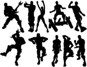 lhkser game wall decal wall sticker poster floss dancing decal nursery boys room wall vinyl decal game stickers (black++)