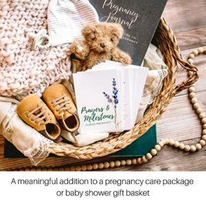 Pregnancy Prayer Cards, Weekly Prayer & Milestone Cards for Expecting Mother, Pregnancy Congratulations Gift for First Time Mom, Pregnancy Must Haves First Trimester Pregnancy Essentials for Mom to Be