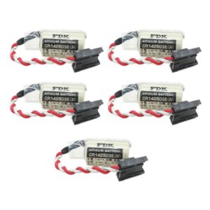 BAOBUTE 5Pcs 1000mAh CR14250SE 3V 1/2AA for FDK PLC Battery 1747-BA Backup Power Supply, 14mm*25mm