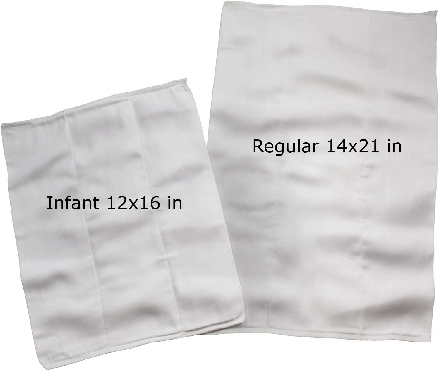 OsoCozy - Chinese Prefolds Cloth Diapers 1 Dozen - Perfect for Burp Cloths or Diapers. Soft and Absorbent for Baby Made of 100% Cotton- Fits 15-30 Lbs. - Size: Regular 4x6x4, 14x21 inches.