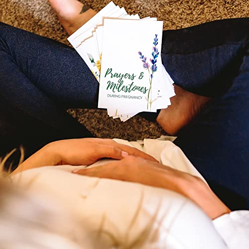 Pregnancy Prayer Cards, Weekly Prayer & Milestone Cards for Expecting Mother, Pregnancy Congratulations Gift for First Time Mom, Pregnancy Must Haves First Trimester Pregnancy Essentials for Mom to Be