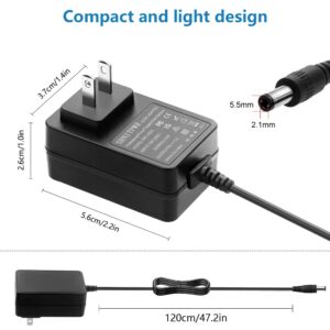 SHNITPWR 9V 2A Power Supply Adapter DC 9 Volt 2 Amp Power Cord 100~240V AC to DC 9volt 2000mA 1.5A 1A 800mA 500mA 300mA Universal Power Converter with 5.5mmx2.5mm 5.5mmx2.1mm Tip for Arduino UNO