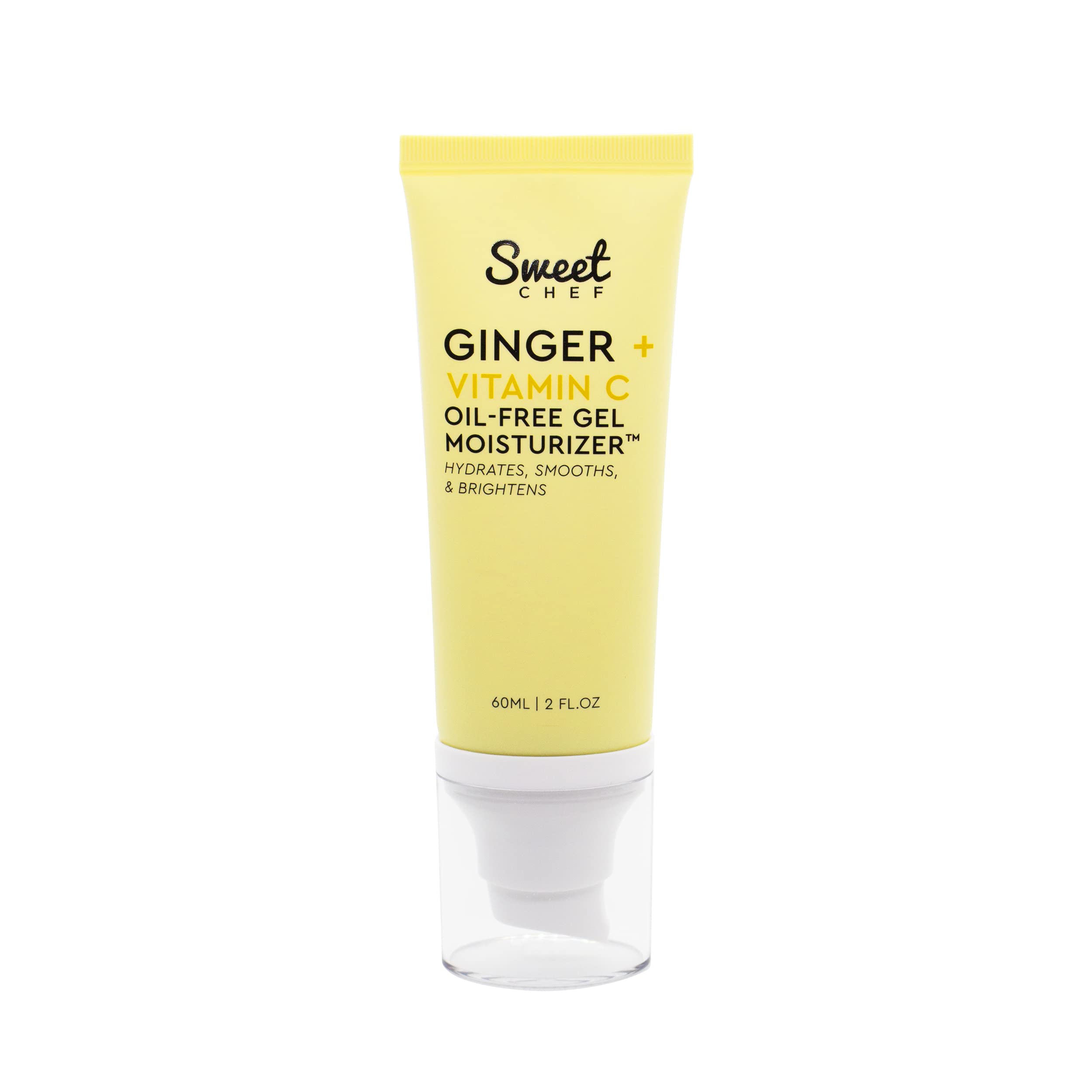 Sweet Chef Ginger + Vitamin C Oil-Free Gel Moisturizer - Antioxidant-Rich Soothing Daily Moisturizer with Hyaluronic Acid, Turmeric + Niacinamide - Help Hydrate + Even Skin Tone (60 ml / 2 fl oz)