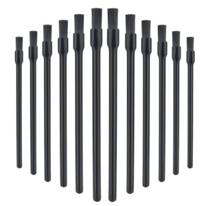 G2PLUS 100PCS Disposable Lip Brush Applicators, Disposable Nail Brushes, Lip Brushes Lipstick Lip Gloss Wands for Makeup PYO Cookie Paint Brushes (Dark Black)