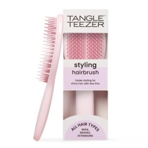 tangle teezer the ultimate styler hair styling brush for dry styling, maintains, blends & adds volume, texture & shine, millennial pink