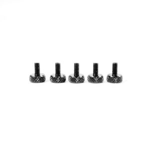 Computer PC Graphics Card M3x 6mm 8mm 12mm Knurled Head Thumb Screws Black Anodized Aluminum Thumbscrew (M3 x 6mm, 100)