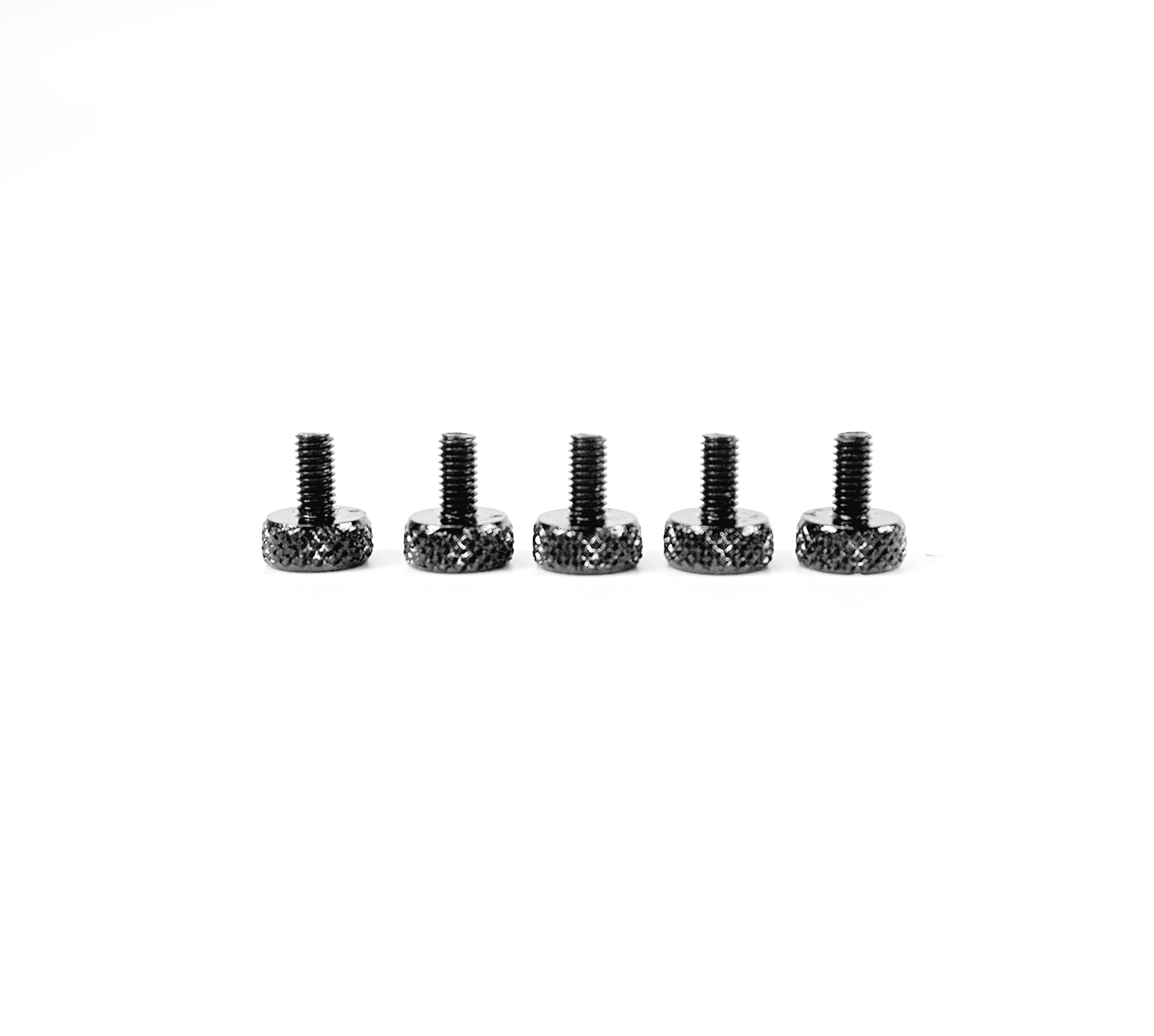 Computer PC Graphics Card M3x 6mm 8mm 12mm Knurled Head Thumb Screws Black Anodized Aluminum Thumbscrew (M3 x 6mm, 100)