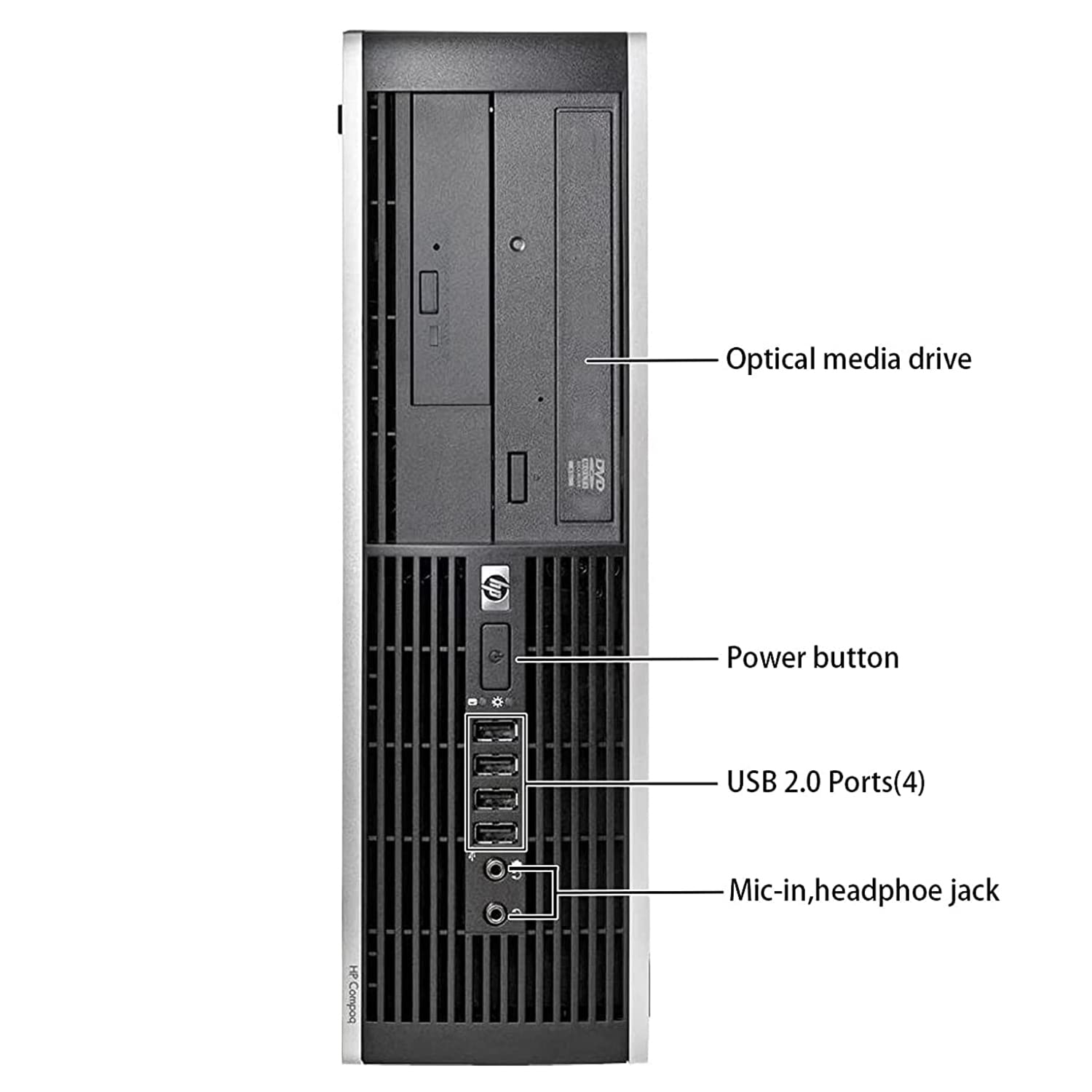 HP Elite Desktop Computer PC, 3.1 GHz, Intel Core i7, 8GB RAM, 1TB, HDD, MTG New 22 inch LED Monitor, RGB Speaker and Keyboard Mouse, WiFi, Windows 10 Pro (Renewed)