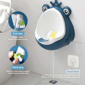 Frog Pee Training,Standing Potty Training Urinal for Boys Toilet with Funny Aiming Target - DEEP Blue