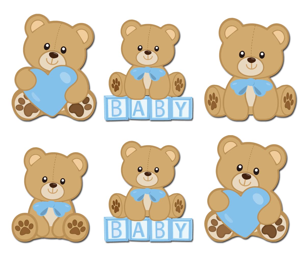 Baby Bear Baby Shower Centerpiece Sticks Decoration for Baby