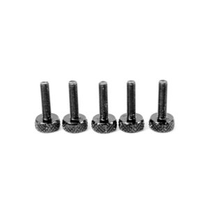 Computer PC Graphics Card M3x 6mm 8mm 12mm Knurled Head Thumb Screws Black Anodized Aluminum Thumbscrew (M3 x 6mm, 100)