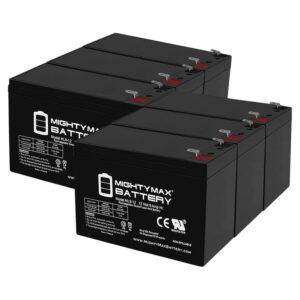 mighty max battery 12v 9ah sla replacement battery for dell 1920w (k792n-2u) - 6 pack