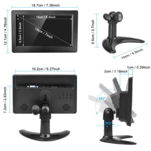 AUKUYEE 7 Inch Touch Screen 1024x600 IPS Monitor for Raspberry Pi 4 3 2B B RPi 1 B+ A+ PC Car with Speaker SC7K