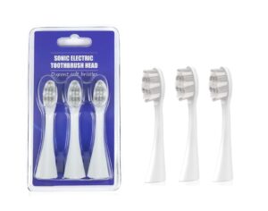 toothbrush replacement heads 3 pcs for p3, s81, made of dupont bristles, soft gum, tongue coating