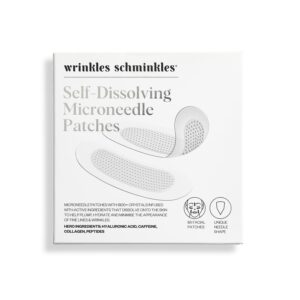 wrinkles schminkles self-dissolving microdart patch for face - target & reduce wrinkles, ultimate facial hydration and rejuvenation (4 pairs)