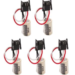 baobute 5pcs 1000mah cr14250se 3v 1/2aa for fdk plc battery 1747-ba backup power supply, 14mm*25mm