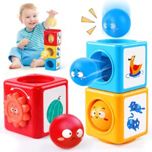 baby toys 6-12 months stacking & sorting toys for 1 year old boys & girls montessori toys for toddler 1-3 ball drop toys for kids blocks educational toy for 9 12 18 24 months baby gift for 1 year old