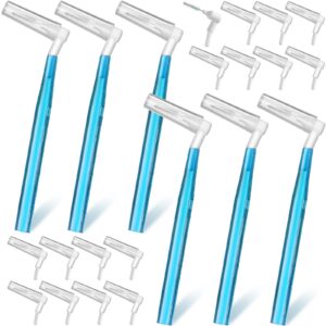 54 pcs interdental brushes between teeth interdental brush tooth flossing picks toothpick dental tooth flossing head oral dental hygiene toothpick cleaners (blue)