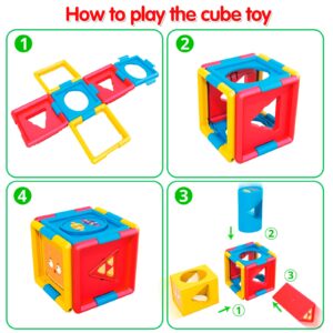 WITALENT Activity Cube Toys for 1 Year Old Boy Girl Baby Sorter Toy Montessori Toddler Toys Age 1-3 Developmental Learning Baby Toys 6-12-18 Months Christmas Birthday Gift for 1 2 3 Year Old