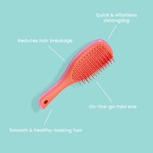 Tangle Teezer | The Mini Wet Detangler Hairbrush Wet & Dry Hair | Perfect Kids & Traveling | Eliminates Knots & Reduces Breakage | Lollipop