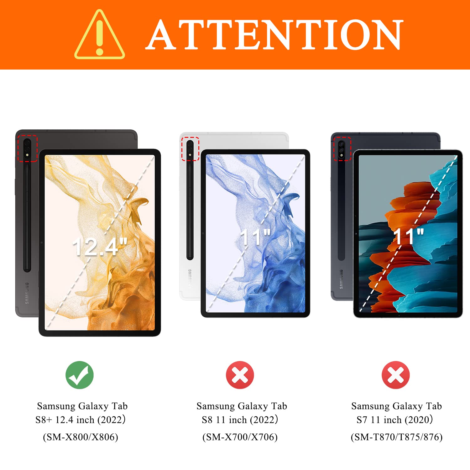 Soke Galaxy Tab S8+/S7 FE/S7 Plus 12.4 inch Case with S Pen Holder, Translucent Soft TPU Back Cover for Samsung Tab S8+ 2022/S7 FE 2021/S7 Plus 2020 [SM-X800/X806/T730/T736B/T970/T975],Violet