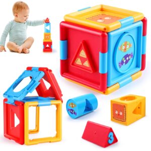 witalent activity cube toys for 1 year old boy girl baby sorter toy montessori toddler toys age 1-3 developmental learning baby toys 6-12-18 months christmas birthday gift for 1 2 3 year old