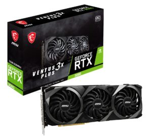 msi gaming geforce rtx 3080 lhr 12gb gdrr6x 384-bit hdmi/dp nvlink torx fan 3 ampere architecture oc graphics card (rtx 3080 ventus 3x plus 12g oc lhr)