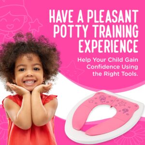 Cadily Princess Foldable Potty Training Seat. Travel Potty Seat for Toddlers. Portable Potty Seat for Toddler Travel. Baby Potty Training Toilet Seat. Kids Toilet Seat Travel Potty.Toddler Toilet Seat