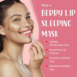 Lick Your Lips 6-in-1 Lip Care Kit With Lip Sleeping Mask, Silicone Brush, Sugar Lip Scrub, Lip Mask Sheet to Reveal Luscious, Lip Exfoliator Scrub to Soft Lips – Korean Lip Therapy Set for a Fuller