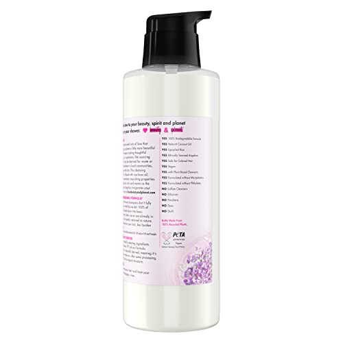 Love Beauty and Planet Shampoo Milk Moisture and Bounce for Waves and Curls Rice Oil and Angelica Essence 100 percent Biodegradable Shampoo 32 oz