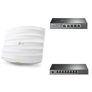 tp-link entry-level omada sdn bundle - including vpn router er605, access point eap225 v3 and poe switch tl-sg2008p, cloud access & omada app, limited