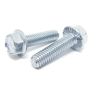 (25 pieces) 1/4-28x1/2" grade 5 serrated hex flange bolts screws unf fine full threads zinc clear