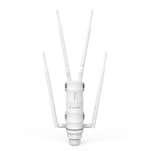 wavlink outdoor wifi extender ac1200, weatherproof outdoor access point with poe | dual band 2.4 & 5ghz | detachable antennas | up to 64-96 connections for business home