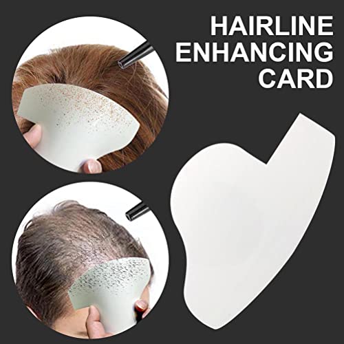 Zhongdawei Beard Shaping Tool, Hairline Optimizer Hairline Enhancing Card Barber Line Up Beard Shaping Template Beard Design Template Model Hairdressing Hair Styling Tool