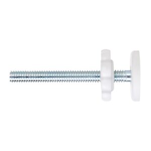 4 Pack Baby Gate Threaded Spindle Rod 8MM(M8), Replacement Screw Bolts Hardware Parts Kit for Pet & Dog Pressure Mounted Safety Door & Stair Gates (a White)