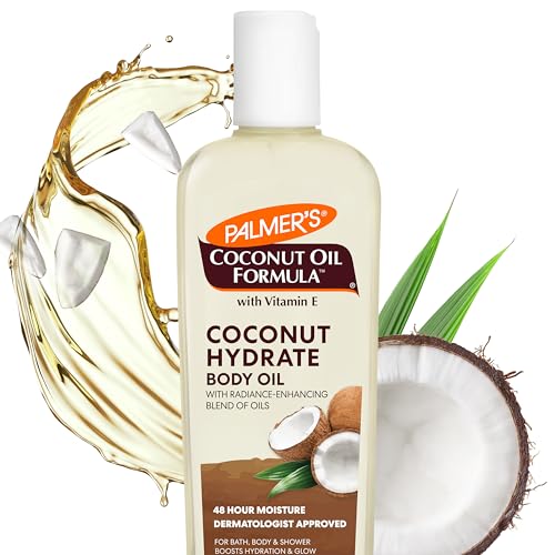 Palmer's Coconut Oil Formula Body Oil, Body Moisturizer with Green Coffee Extract, Bath Oil for Dry Skin, 8.5 Ounces (Pour Cap)