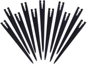 500 pcs plastic irrigation drip support stakes for 1/4-inch tubing hose 4/7 or 3/5 irrigation hose holder&emitters/drip irrigation kits/garden tools for vegetable gardens flower beds herbs garden