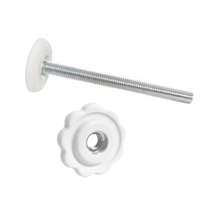 4 Pack Baby Gate Threaded Spindle Rod 8MM(M8), Replacement Screw Bolts Hardware Parts Kit for Pet & Dog Pressure Mounted Safety Door & Stair Gates (a White)