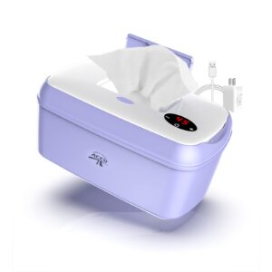 wipe warmer baby wet wipes dispenser : high capacity led display silent heating - wipes diaper warmer with adapter for baby infant