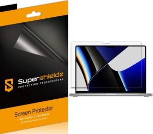 supershieldz (3 pack) designed for new macbook pro 16 inch (m4, m3, m2, m1, pro/max) [2021-2024 release] screen protector, high definition clear shield (pet)