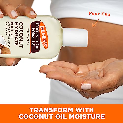 Palmer's Coconut Oil Formula Body Oil, Body Moisturizer with Green Coffee Extract, Bath Oil for Dry Skin, 8.5 Ounces (Pour Cap)