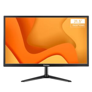 pisichen computer monitor, 21.5-inch pc monitor full hd 1920x1080 screen, vga & hdmi interfaces, 5ms, 75hz, brightness 250 cd/m², built-in speaker, monitor for ps3/ps4/xbox/laptop/pc