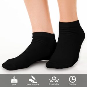 TODDOR 25 Pairs Kids Socks Low Cut Half Cushion Ankle Socks for Boys or Girls (2-4T, Black)